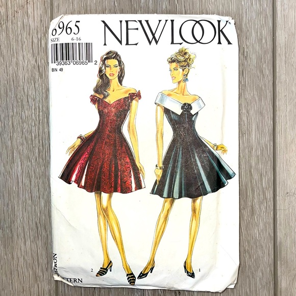 New Look | Other | Vintage 99 Party Dress New Look Sewing Pattern6965 ...